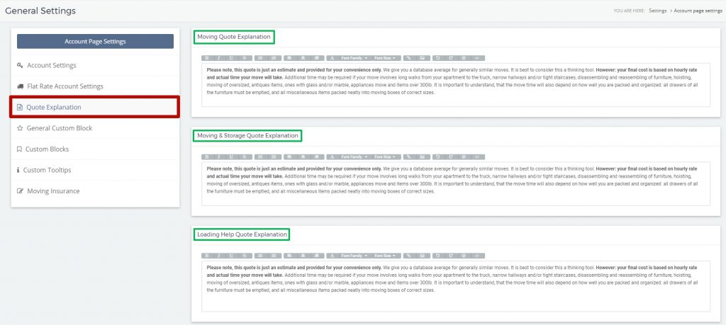 Account Page Settings (Training 2) – MoveBoard Documentation